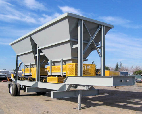 Print USED FEEDERS - Portable Two Bin Cold Feed - Aggregate Designs Corp.